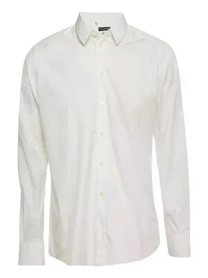 Dolce & Gabbana Long-sleeved Cotton Shirt - White