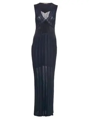 Roberto Cavalli V-neck Maxi Dress - Blue