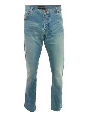 Emporio Armani Distressed Regular Fit Jeans - Blue