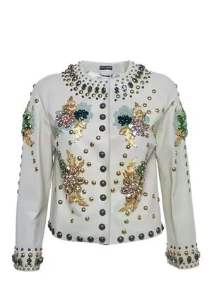 Dolce & Gabbana Embellished Floral Jacket - Neutrals