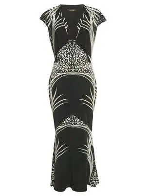 Roberto Cavalli Printed Maxi Dress - Black