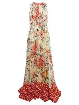 Carolina Herrera Floral-print Silk Maxi Dress - Neutrals
