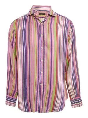 Etro Linen Striped Shirt - Pink