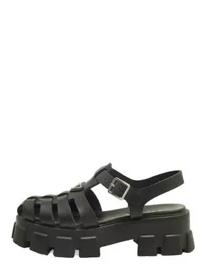 Prada Monolith Platform Sandals - Black