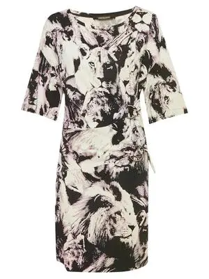 Roberto Cavalli Printed Midi Dress - White