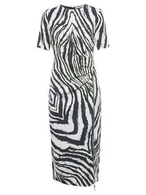 Roberto Cavalli Printed Midi Dress - White