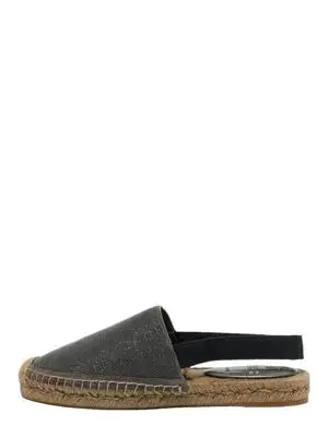 Brunello Cucinelli Suede Slingback Espadrilles - Grey