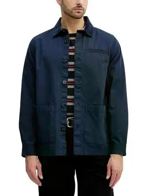 Barbour Button Corduroy Collar Jacket - Blue