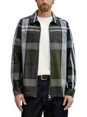 Barbour Lannich Plaid Zip Shirt - Green