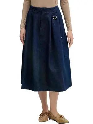 Barbour Saima D-ring Pocket Midi Skirt - Blue