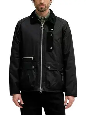 Barbour Corduroy Trim Pocket Jacket - Black