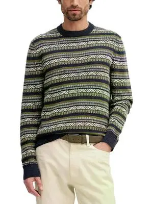 Barbour Topcliffe Patterned Knit Sweater - Blue