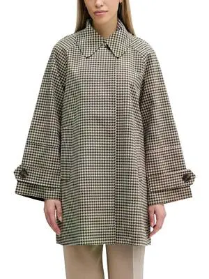 BARBOUR Kennedy Houndstooth Zip-Up Coat