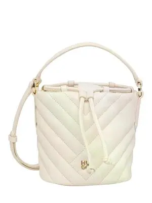 Hugo Quilted Drawstring Bucket Bag - Neutrals