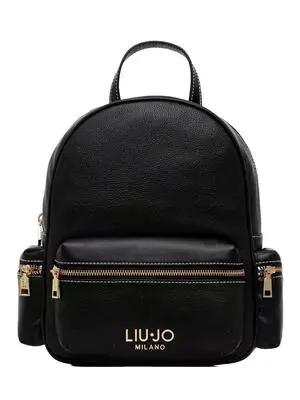 Liu Jo Topstitch Zip Backpack - Black