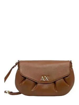 Armani Exchange Gathered-effect Cross-body Bag - Brown