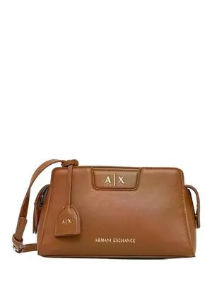 Armani Exchange Logo-tag Crossbody Bag - Brown