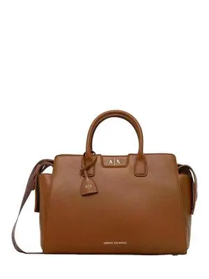 Armani Exchange Top Handle Satchel - Brown