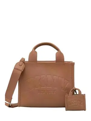 Dkny Logo-Embossed Tote Brown