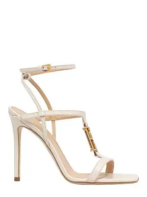 Elisabetta Franchi T-strap Buckle Sandals - Neutrals