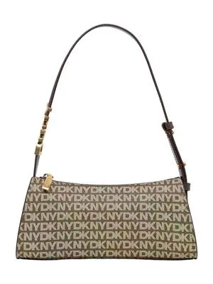Dkny Monogram Pattern Shoulder Bag - Brown