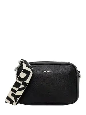 Dkny Logo-Plaque Crossbody Bag Black