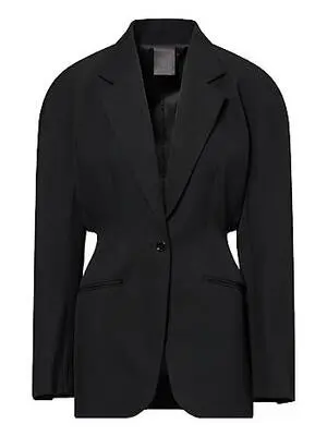 MUGLER Grain Single-Breasted Wool Blazer