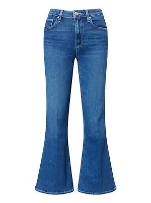 Paige Marlow Skimmer Flared-leg Stretch-denim Jeans - Amalfi Tide