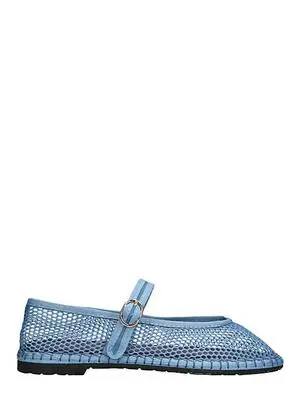 FLABELUS Isabella Mesh Ballet Flats - Blue