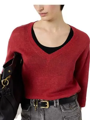 Gerard Darel Lylou Linen Top Red