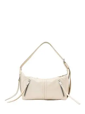 ALLSAINTS Jean Rey Medium Leather Shoulder Bag - Gypsum White