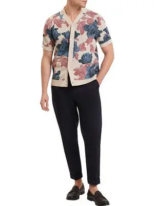 Ted Baker London Ashqara Short Sleeve Relaxed Floral Button Through Shirt - Multicolor