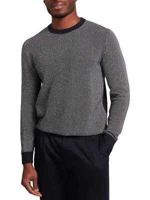 Ted Baker London Neopoti Long Sleeve Small Stitch Crewneck Tee - Navy