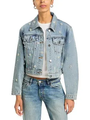 Steve Madden Embellished Jacket - Estate Blue