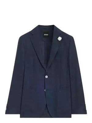 BOSS Buttoned Single-breasted Blazer - Blue