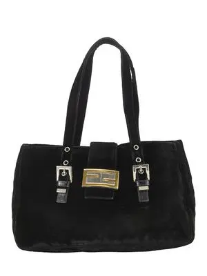 FENDI Velour Shoulder Bag