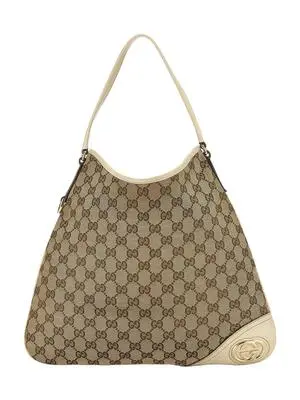 Gucci Original Gg Canvas Britt Hobo - White