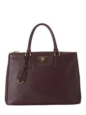 Prada Saffiano Galleria Tote - Burgundy