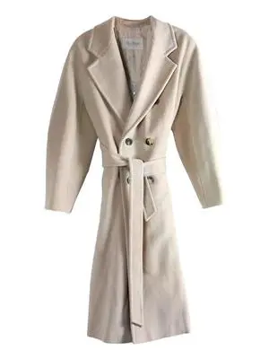 Max Mara Madame Belted Double-breasted Coat - Neutrals