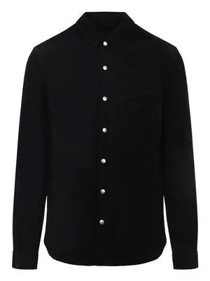 Rick Owens Suede Overshirt - Black