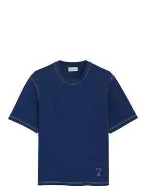 AMI Paris Topstitch T-shirt - Blue
