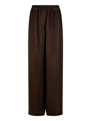 FERRAGAMO Satin Trouser - Brown