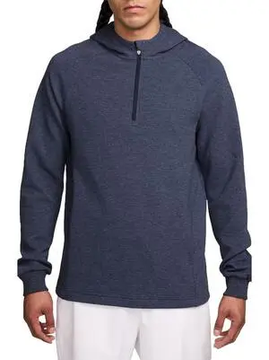 Nike Therma-fit Golf Shield Quarter-zip Hoodie - College Navy/white