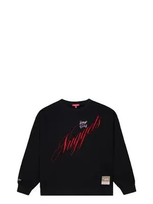 Mitchell & Ness Denver Nuggets Hardwood Classics Script Lightweight Sweatshirt - Black