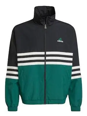 Adidas Track Jacket - Black Collegiate Green