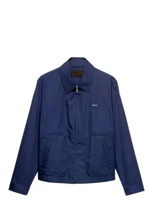 Prada Zip Logo Jacket - Blue