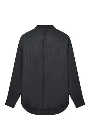 Giorgio Armani Silk And Viscose Blend Creponne Shirt - Black
