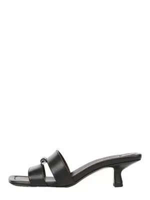 Vince Piper Leather Heeled Sandal - Black