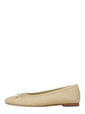 Vince Darla Woven Leather Ballet Flat Natural