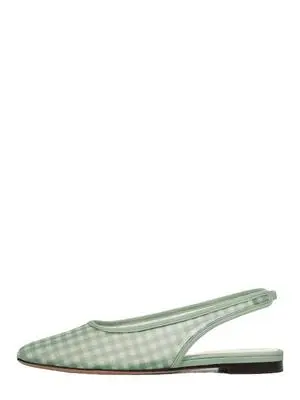 Vince Daphne Gingham Slingback Flat - Red